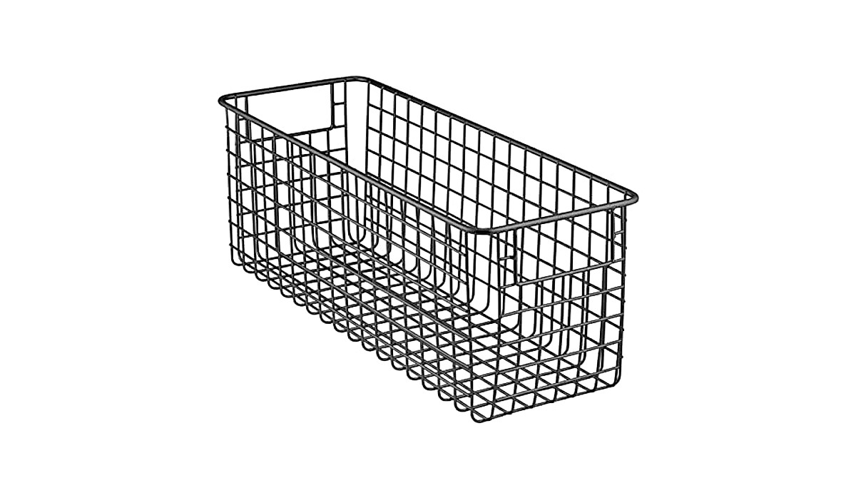 mDesign Slim Wire Storage Organizer Basket for Kitchen & Home