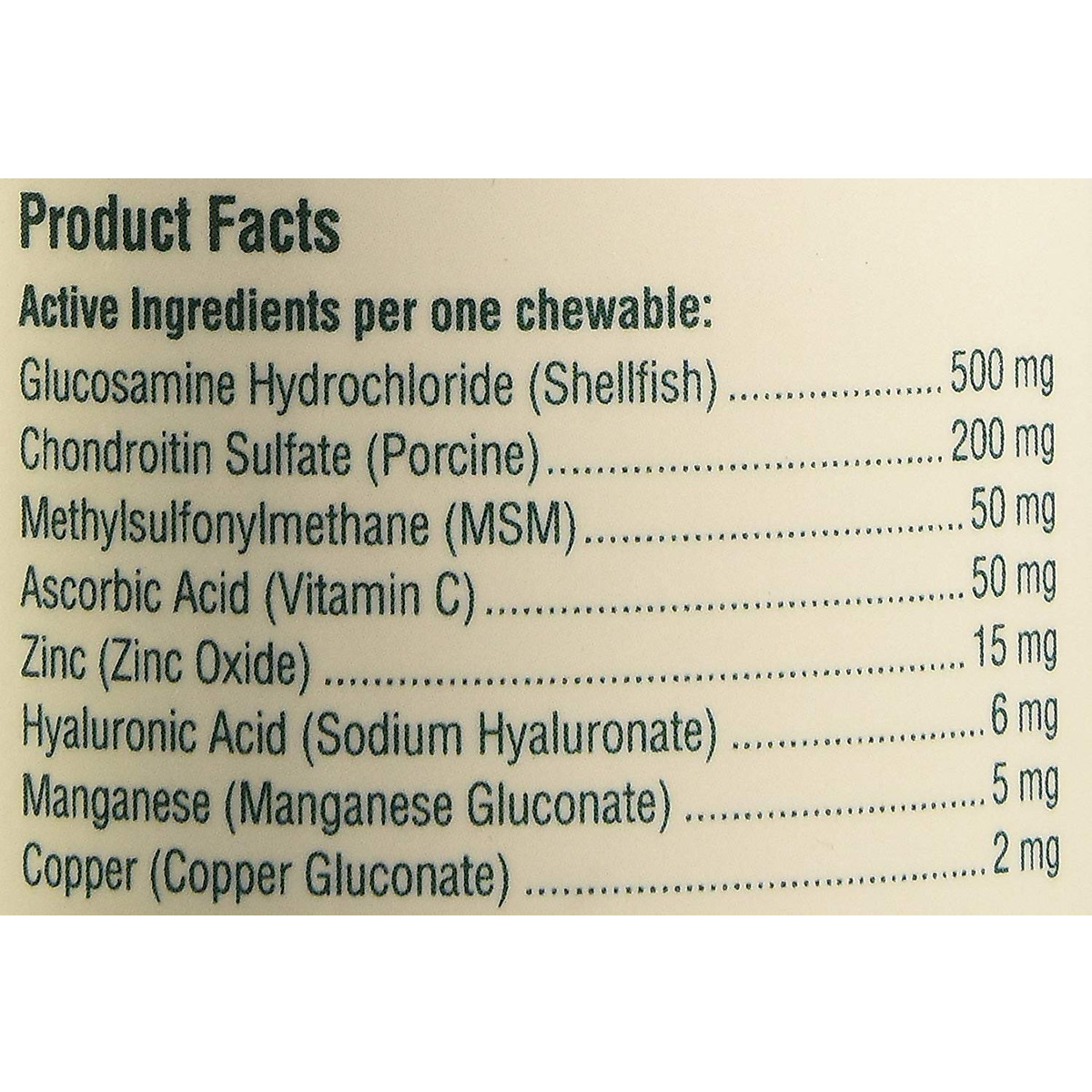 PetNC Natural Care Hip and Joint Health Moderate Chewables for Dogs, 60 Count