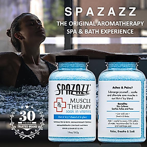 Spazazz SPZ-601 RX Therapy Crystals Container Bath Minerals, 19-Ounce, Muscular Therapy Hot N' Icy