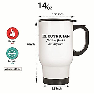 Funny Gift Idea for Electricians and Wiremans Linemans 14oz Steinless Steel Travel Mug