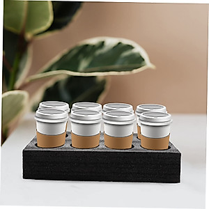 Mobestech Milk Tea Cup Holder Car Table Tray Beverage Takeout Accessory Foam Cup Holder Bike Stand Foam Drink Carrier Holder Trays Outdoor Trash Can Bracket Clip Travel Drinks Pearl Cotton