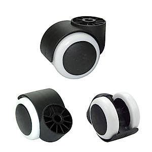 KDDEON Set of 5 Caster Wheels,M8 Rodless Casters,2in/50mm Swivel Castor,Furniture Caster,Office Chair Caster Wheels,125kg Load Capacity,Easy to Install