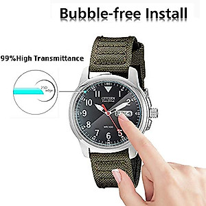 (Pack of 4) Tempered Glass Screen Protector for Citizen BM8180-03E, Akwox [0.3mm 2.5D High Definition 9H] Premium Clear Screen Protector for Citizen BM8180-03E