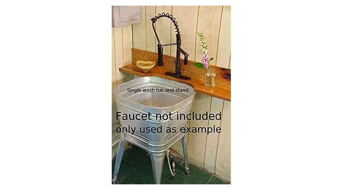 Galvanized Double Wash Tubs with Stand & Drain | Wisemen Trading