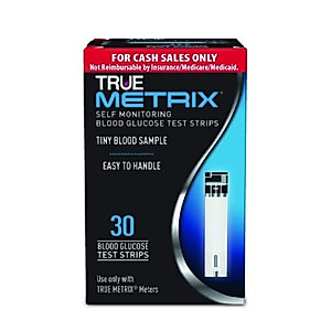 TrueMetrix Blood Glucose System Plus 30 Test Strips Bundle (Triple Sense Technology)