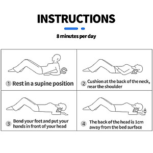 KellyKessa Neck and Shoulder Relaxer, neck hump corrector, Neck stretchers,cervical neck traction pillow, back massager for back pain spinal Relaxer for TMJ Pain Relief and neck stretcher (Blue)