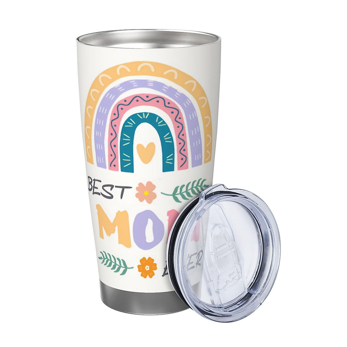 KOPOEELK Mom Tumbler for Best Mom Ever Gifts, Insulated Stainless Steel Coffee Tumbler 20oz, Mom Gifts from Daughter Son, Gifts for Mom Birthday Mothers Day