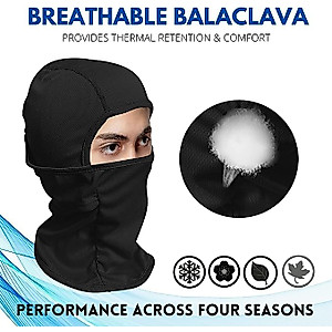 Backwoods Ski Mask Lettering Balaclava Cap Full Face Mask Cool Graphic Face Cover Snowboarding Cycling Unisex Balaclava (Black)