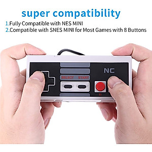 NC Classic NES Controllers for NES 8 Bit Entertainment System Console Control Pad(2PCS)