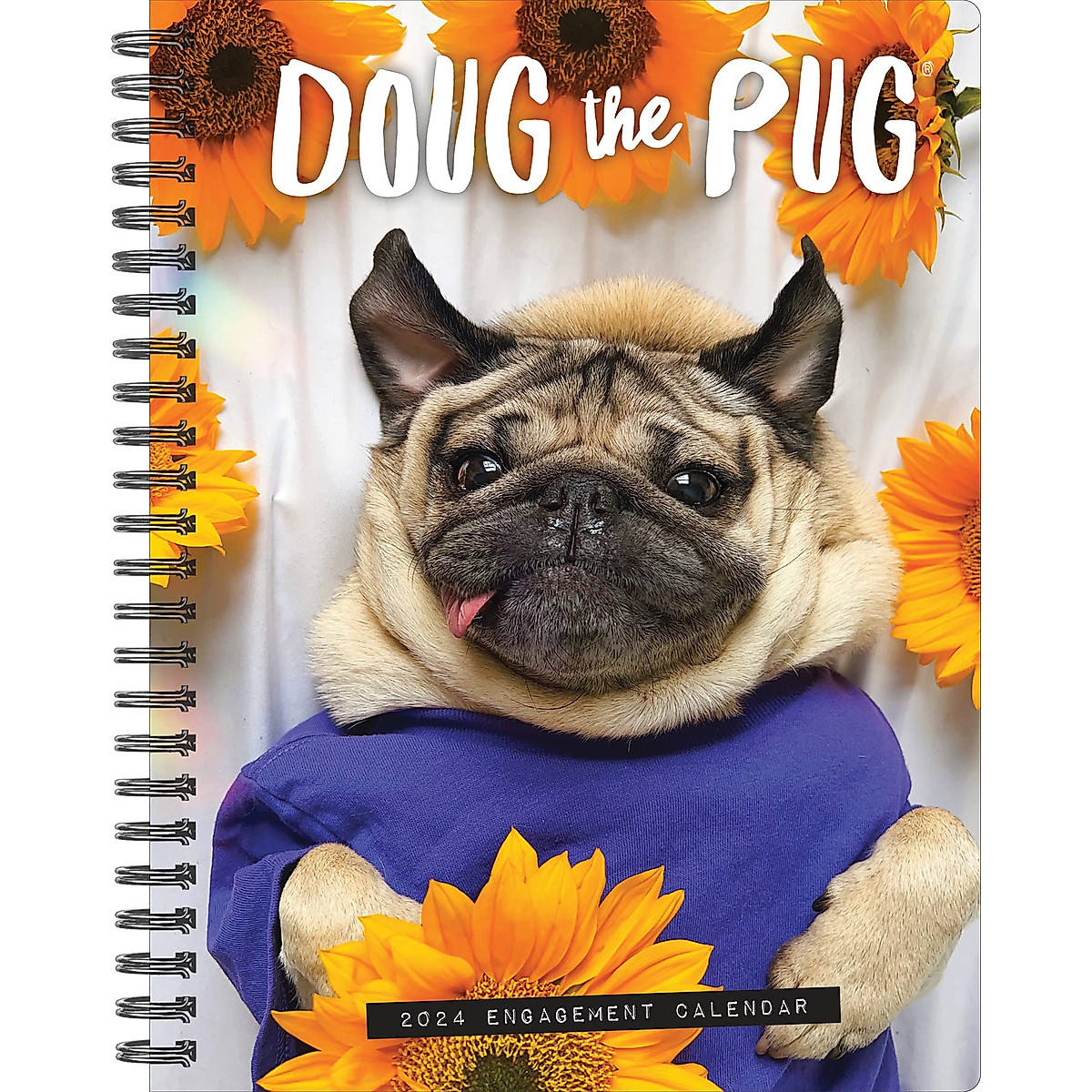 Willow Creek Press Doug the Pug Softcover Weekly Planner 2024 Spiral-Bound Engagement Calendar (6.5" x 8.5")