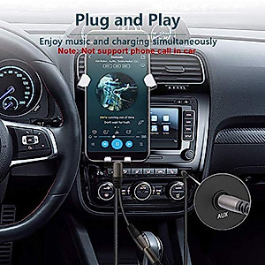 USB C to 3.5mm Aux Cable with Charger, 2 in 1 USB C to 3.5mm Car Stereo Headset Audio Cable with Charging Adapter Compatible with Samsung Galaxy S22/S22 Ultra/S21/S21FE/Note 10, Google Pixel 5/4/3/2