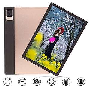 Honio 5G WiFi Tablet, 100-240V IPS Screen 8 Core CPU 8GB RAM 256GB ROM 8MP Front 16MP Rear Call Tablet 12 for Elderly (US Plug)