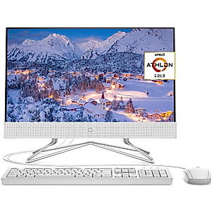 HP All-in-One 21.5" FHD Desktop Computer Newest, 16 GB RAM, 1TB PCIE SSD, AMD Athlon Gold 3150U, Radeon Graphics, HDMI, Camera, Windows 11 H w/GM Accessories, Black