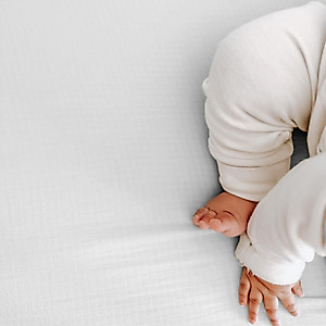 Newton Baby Organic Fitted Crib Sheets (2-Pack) - 100% Breathable and Ultra-Soft, 100% Organic Muslin Cotton, Fits All Standard Cribs, White…