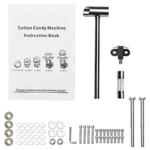 ROVSUN 21 Inch Cotton Candy Machine Cart, Electric Cotton Candy Maker Candy Floss Machine w/Cover, Stainless Steel Bowl, Sugar Scoop and Large Storage Drawer for Commercial Home Party Carnival, Red