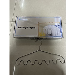 Redredya 3 Tank Tops Hangers, Stainless Steel Bra Holder Hanger Space Saving Closet Organizer and Storage Rack for Bras, Tank Tops, Camisoles