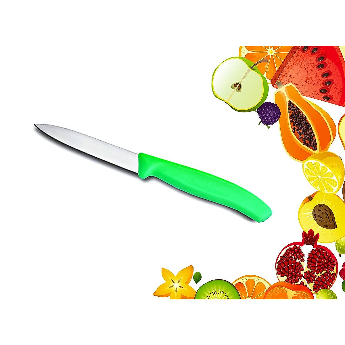 KitchenGear 12 Pcs Fruit Paring Knives - Knife Set of 12 - Small Kitchen Fruit Slicing Peeling Vegetable Tomato Knife 3.2" Inch Utility Small Straight Edge Spear Point - Best Gift Set