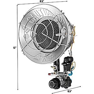 COOURIGHT 15,000 BTU Propane Tank Top Heater, Portable Outdoor Infrared Heater w/Automatic Shut-off Valve, Tip-over Switch, Ideal for Fishing Camping Hunting Climbing (Propane Cylinder not Included)