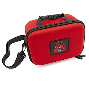 CASEMATIX Hard Shell Travel Case Compatible with Nintendo Switch Mario Kart Live Home Circuit Kart - Carrying Case with Shoulder Strap and Padded Divider, Red