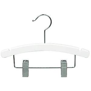 Only Hangers 10" White Baby/Infant Combination Hanger [ Bundle of 25 ]