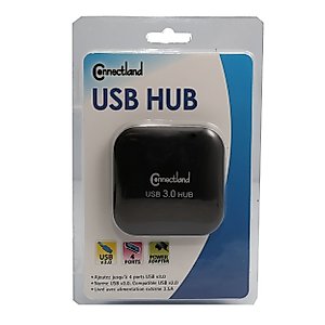 Syba USB 3.0 4 Port Pocket Size Hub with Power Adapter, Black Color (CL-HUB20126)