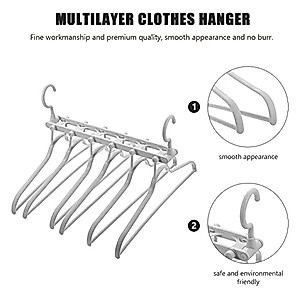 Tofficu Space Saver Hangers Hangers Space Saving Multifunctional Rotatable Plastic Clothes Rack Foldable Clothes Rack for Room Organization Hangers Space Saving