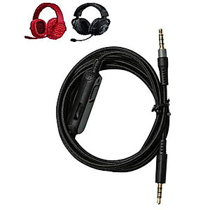Removable Audio Aux Cable with Inline Mute and Volume Controls for Logitech Wired G433 G233 G Pro G Pro X Gaming Headsets