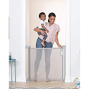 Skip Hop Retractable Mesh Baby Gate, Playview 52-Inch, Grey (Discontinued by Manufacturer)