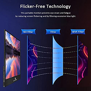 NexiGo 144Hz 17.3 Inch Portable Gaming Monitor, FreeSync, G-SYNC Compatible, FHD IPS Computer Display, Eye Care Screen with HDMI/Type C for Laptop PC/MAC/Surface/PS4/PS5/Xbox/Switch, with Smart Cover