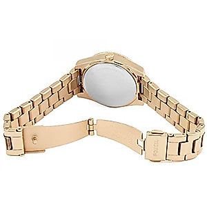 Fossil Women's Scarlette Mini Quartz Stainless Steel Three-Hand Watch, Color: Rose Gold Glitz (Model: ES4318)