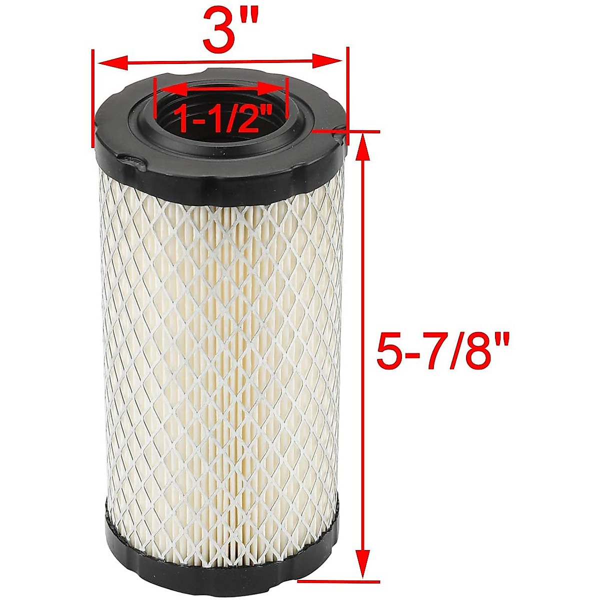 Air Filter for John Deere AM125424 AM125424C GY20577 GY21055 GY21435 MIU11511 MIU1303 MIU13038 MIU13963 MIU14395 MU13963 42'' Mower w/ 17.5hp 19.5hp 20hp 21hp B&S Engine (Pack of 2)