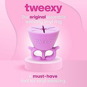 tweexy Craft Vinyl Weeding Scrap Collector Ring | Weeding Tools for Vinyl Heat Transfer, HTV Crafting & Adhesive Paper Sheets Holder | Portable Heat Press Accessories and Supplies (Lavender)