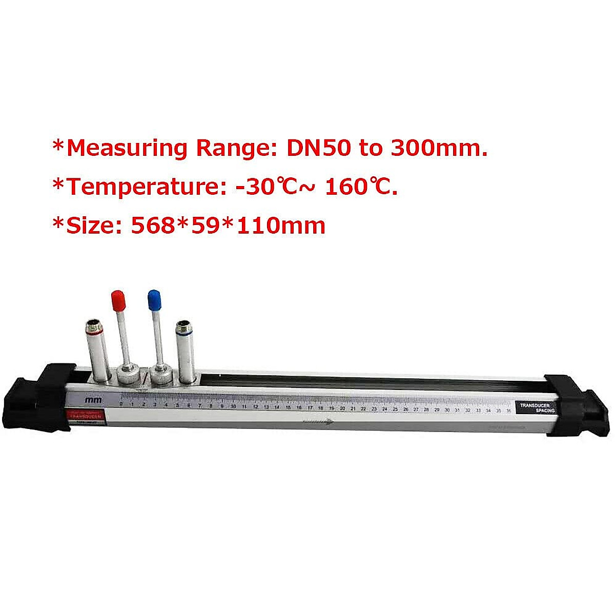 VTSYIQI Handheld Ultrasonic Flowmeter Transducer Sensor High Temp Mounting Bracket Transducer HM-HT for Ultrasonic Flow Meters DN50 to 300mm