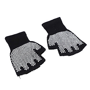 ITODA Yoga Pilates Gloves Cotton Fitness Workout Padded Pilates Yoga Accessories Paws Gloves Non Slip Barre Ballet Bikram Exercise Sport Gloves for Women and Men