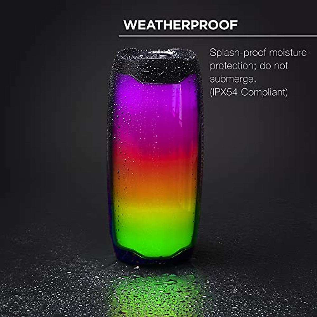 Merkury Innovations Thrill Bluetooth Speakers with Color Changing Lights, Battery Powered, Weatherproof, Play FM Radio or Bluetooth Music, Loud Sound & Enhanced Rich Bass