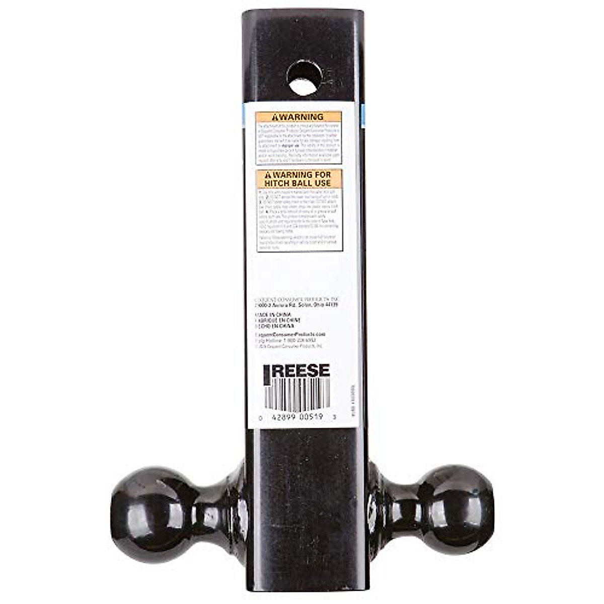 Reese 7068820 Tri-Ball Trailer Hitch Ball Mount, 14,000 lbs. Capacity, Fits 2-1/2 in. Receiver, Black