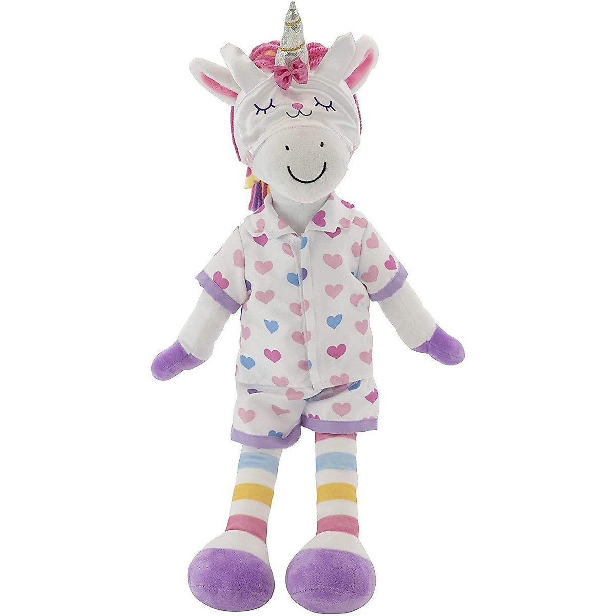 PLUSHIBLE BRIDGING MILES WITH SMILES Soft Baby Doll Unicorn - Plush Rag Doll with 2 Clothing Sets, My First Plush for Girls, Babies & Infants, Soft Baby Stuffed Toy - White Or Cream, 18" Unicorn