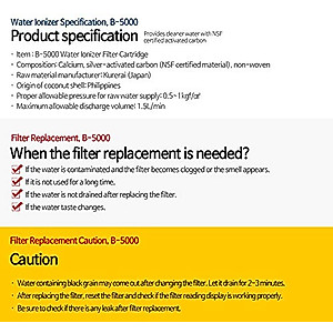 Biontech Water Ionizer Filter Set for BTM-103D, BTM-5000