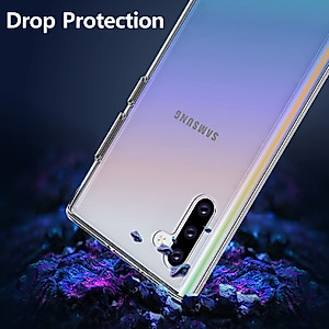 Rayboen Crystal Clear Case for Samsung Galaxy Note 10, Compatible with Samsung Galaxy Note 10, Crystal Clear, Wireless Charging Compatible, Clear Case