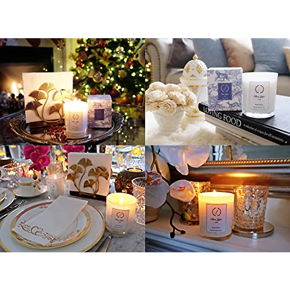 Chez Juju Natural Soy Wax Candle | Peony & Blush Suede | Luxurious Scented Candle Fragrance Aromatherapy | Clean Burning | Handcrafted | Plant-Based Vegan Eco Friendly | Pure Fine Essential Oils