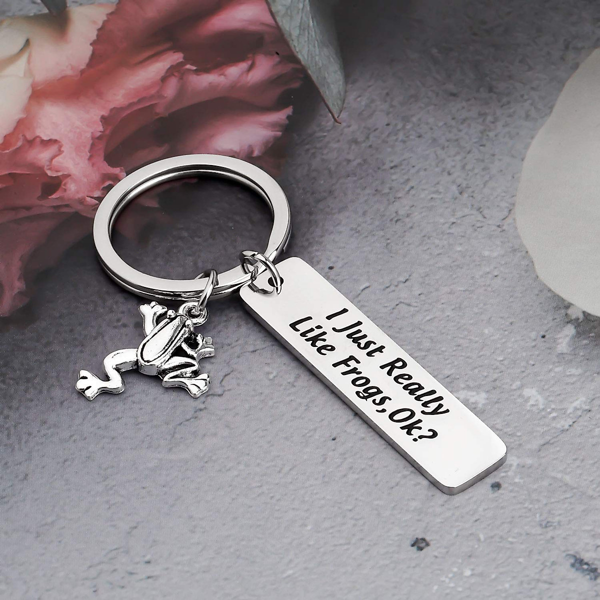 KUIYAI Frog Lover Gift Frogs Owner Lover Frog Gifts Frog Charm Kychain I Just Really Like Frogs, Ok (Like Frogs KS)