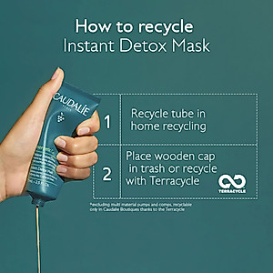 Caudalie Instant Detox Clay Mask - Cleanse and visibly tighten pores in 10 minutes, 2.5 oz.