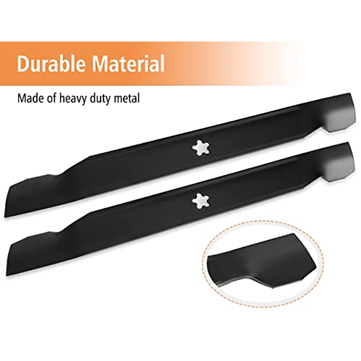 budrash 532138971 Mower Blades for Craftsman/Hus qvarna/Poulan 42" Lawn Tractor, 138498 High Lift Blades for Craftsman LT1000 DYT4000, Hus qvarna YTH18542, Replace 127843 531307224, 2 Pack