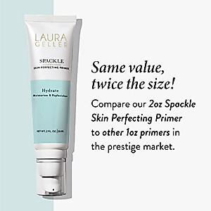 LAURA GELLER NEW YORK Spackle Super-Size - Hydrate - 2 Fl Oz - Skin Perfecting Primer Makeup with Hyaluronic Acid - Long-Wear Foundation Face Primer