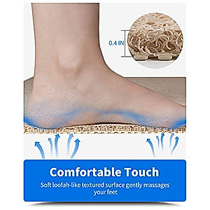 Non-Slip Bathtub Mat, 17x 30 Inch, Shower Mats for Bath Tub, PVC Loofah Bathroom Mats for Wet Areas, Quick Drying