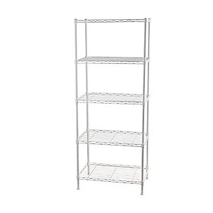 Multi-use Shelving Unit 5-Tier Space-Saving Metal Shelving Storage Rack Heavy Duty Metal Shelf Organizer for Home Office Kitchen Bathroom Garage Closet Dormitory 5 Tier Metal Shelf 21x13x55