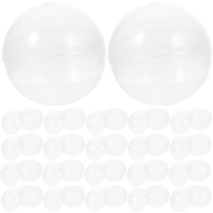 Vending+Machines 50pcs Gumball Vending Machine Capsules Small Round Capsules Bulk Clear Capsules Balls for Gumball Machines Vending Machine 38mm Bulk Candy
