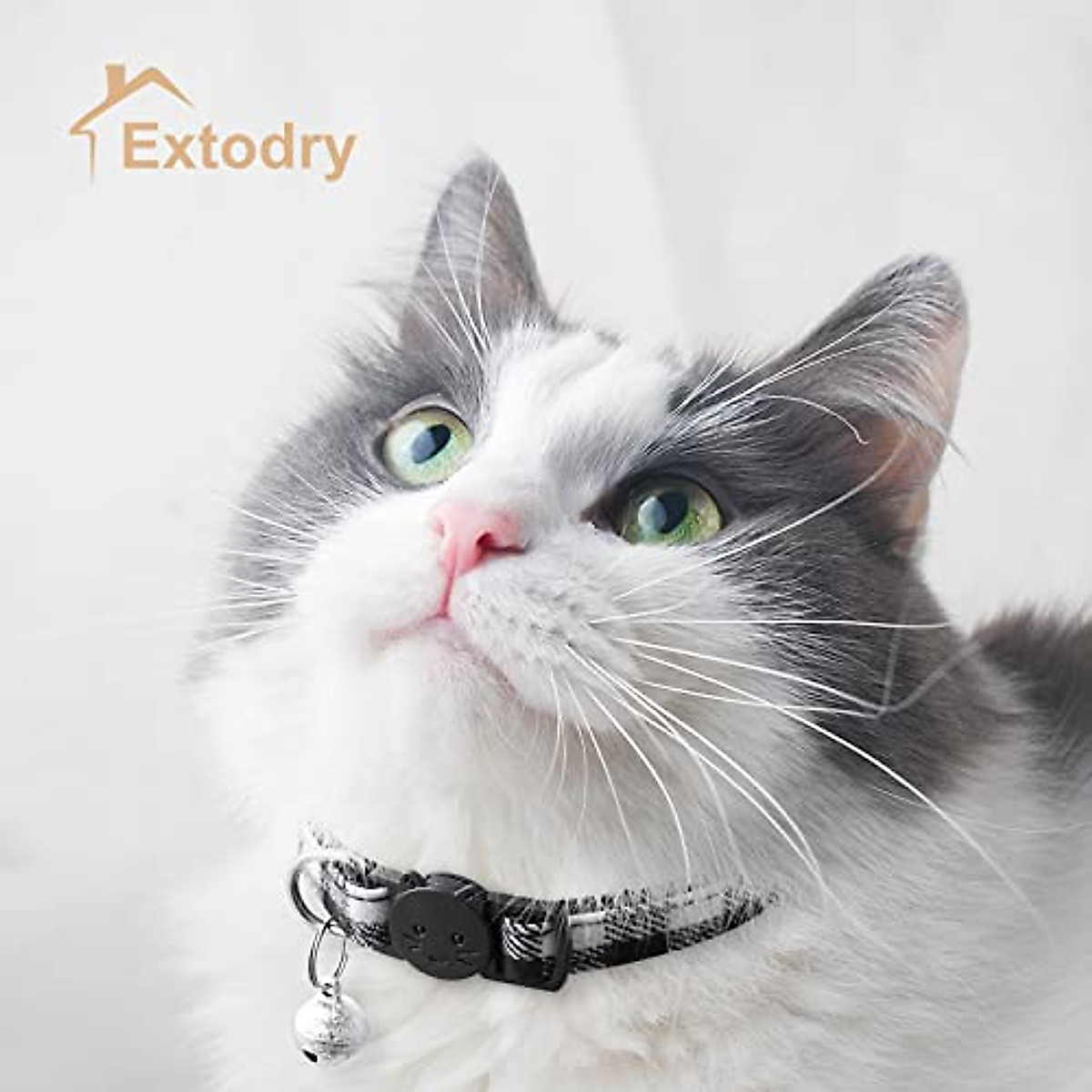 6 Pack Classic Plaid Cat Collars with Bells - Breakaway Kitten Collar and Adjustable 6-9 in,Cute Kitty Collar for Girl Boy Cats,Pet Gifts,Accessories,Supplies,Stuff