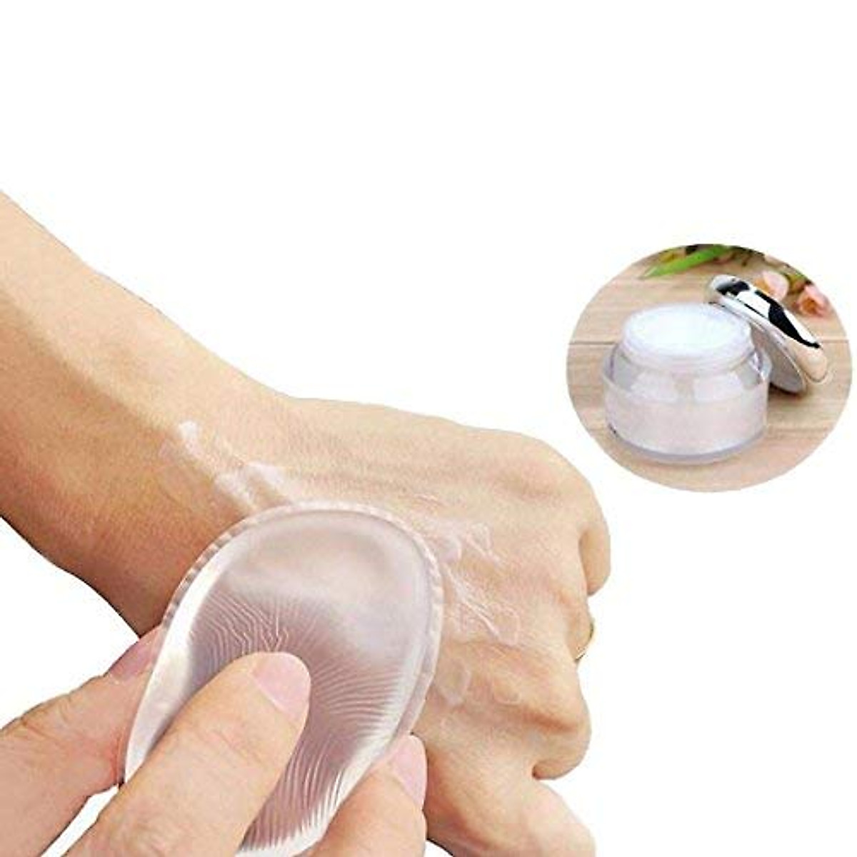 2 Pack Silicone Makeup Sponge [Washable] Premium Quality - Gel Foundation Makeup and Puff BB - Best Silisponge Cosmetic Beauty Tools Blender [Clear]