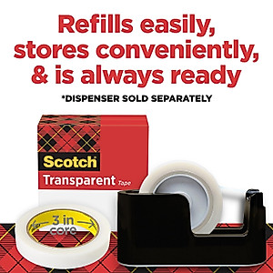 Scotch Transparent Tape, 3/4 in x 2592 in, 2 Boxes/Pack (600-2P34-72)